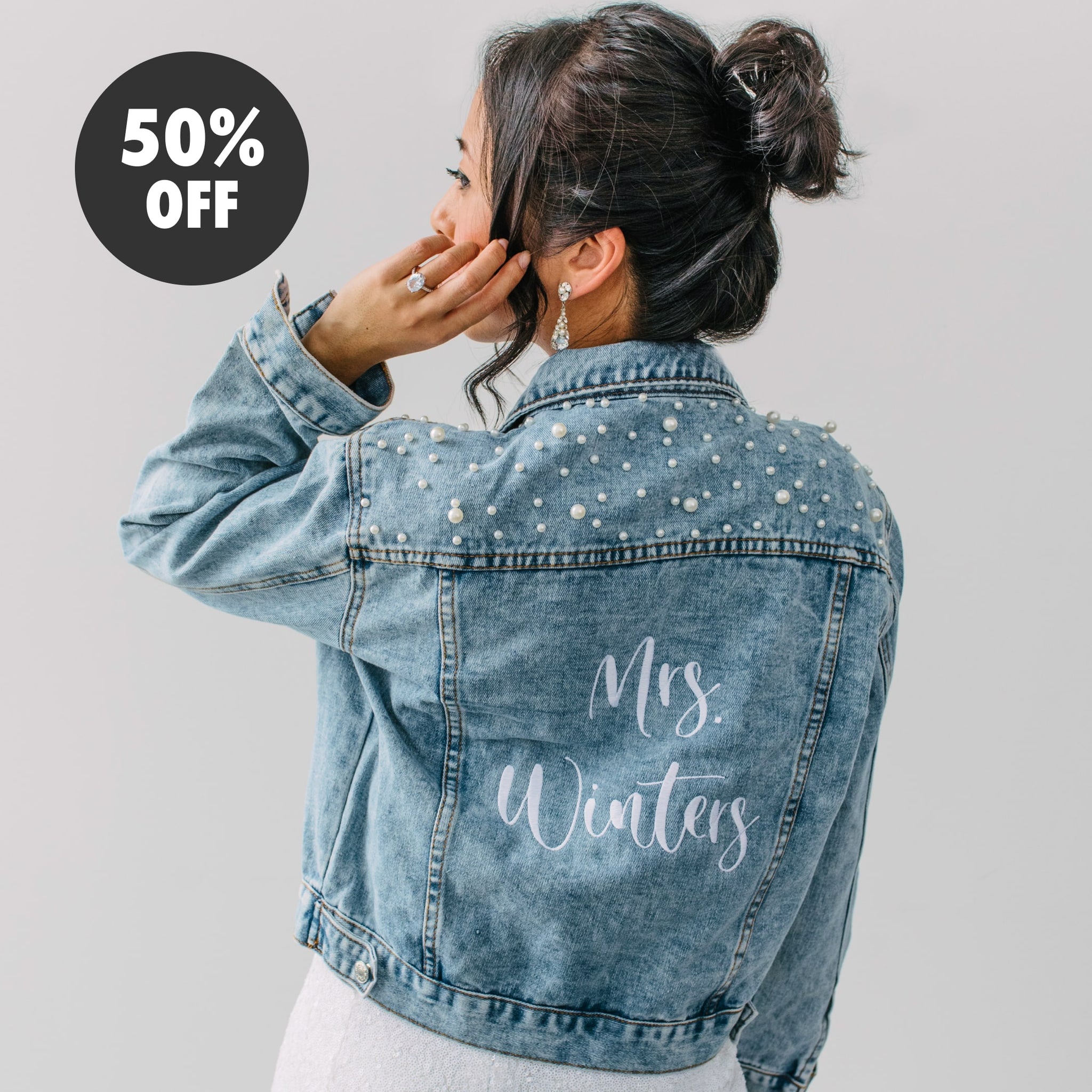 Bride Denim Jacket | Wedding Jean Jacket | Embroidered & Personalized ...