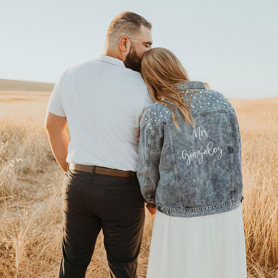 Embroidered Bride Jacket | Bride Denim Jacket | Wedding Jean Jacket ...