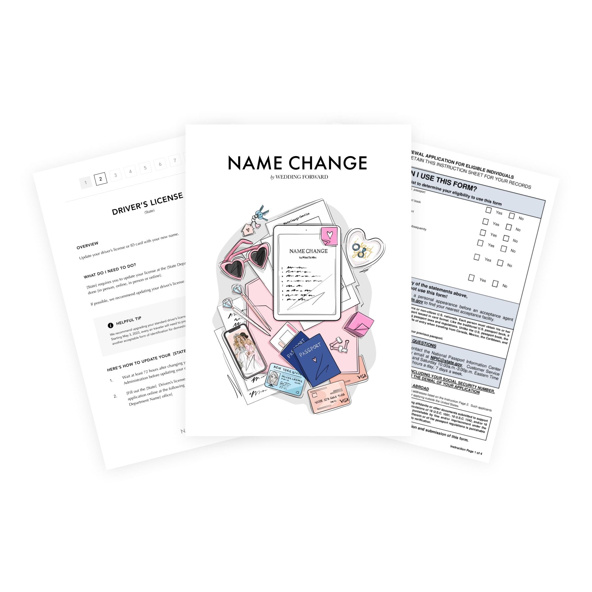 Name Change Kit - Print at Home - Digital Download – Miss To Mrs® Shop